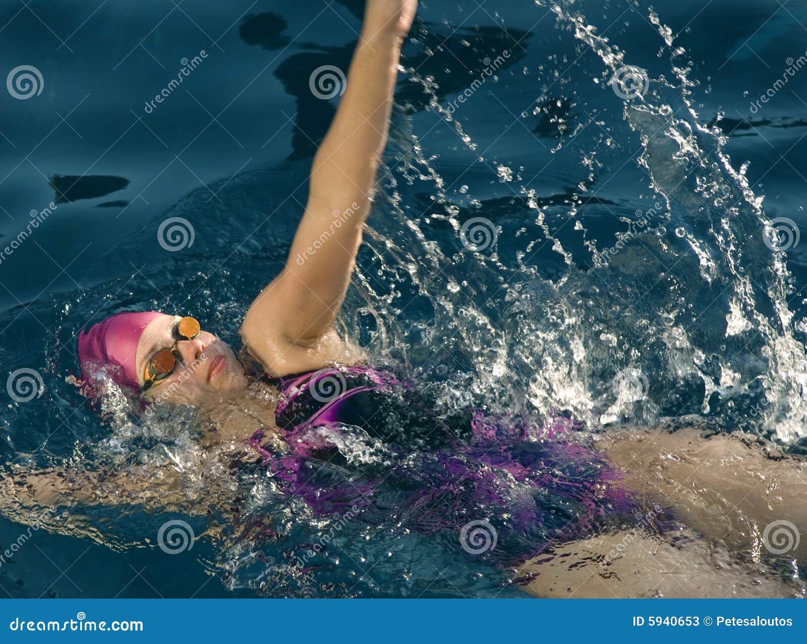 Female Swimmer back stroke stock image. Image of swim - 5940653
