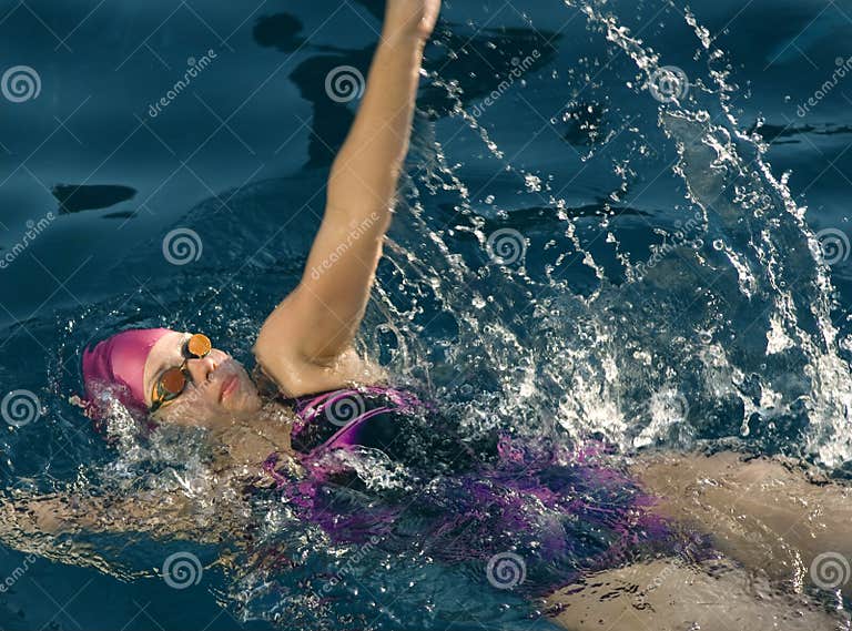 Female Swimmer back stroke stock image. Image of swim - 5940653