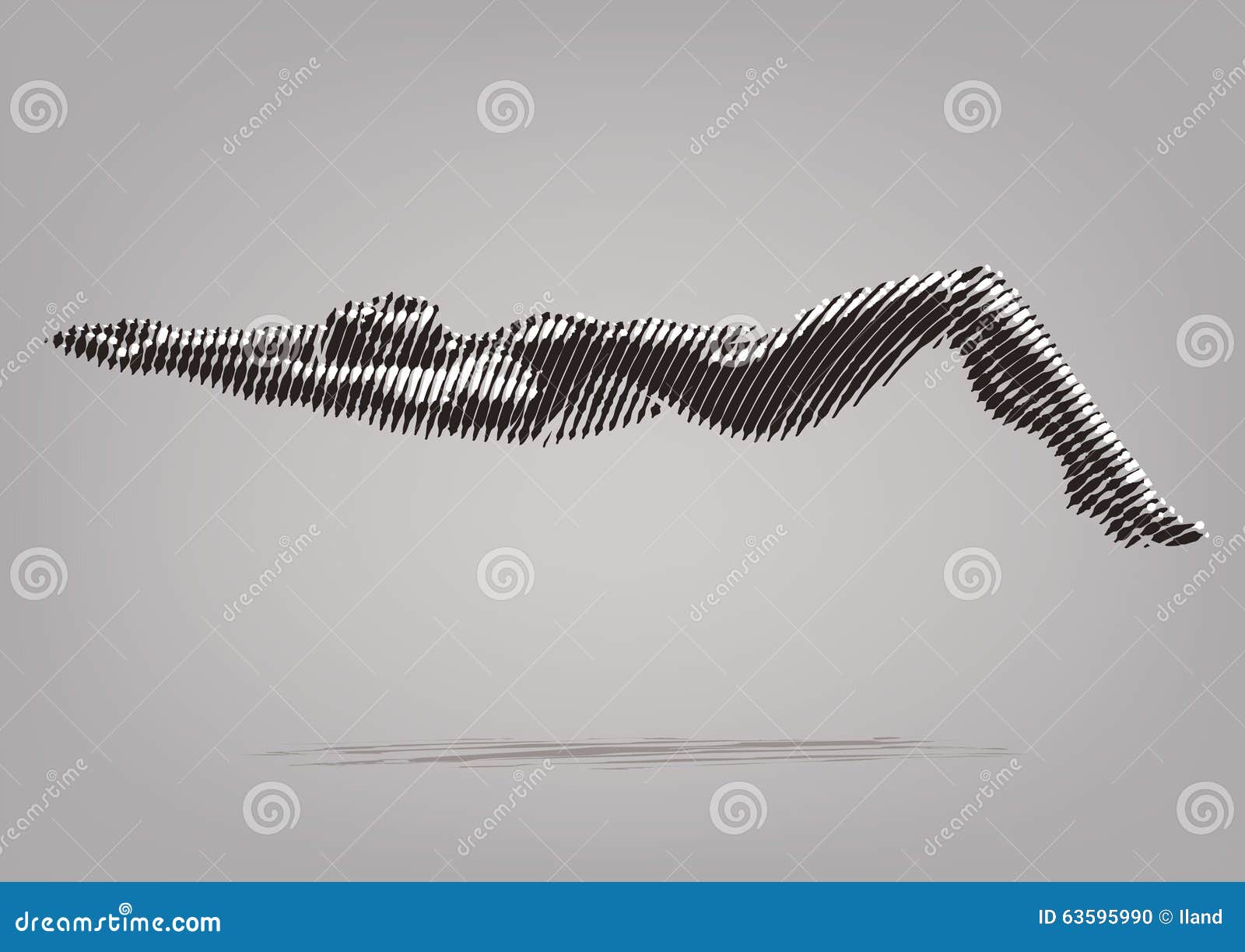 Female Swimmer on the Competition. Stock Vector - Illustration of ...