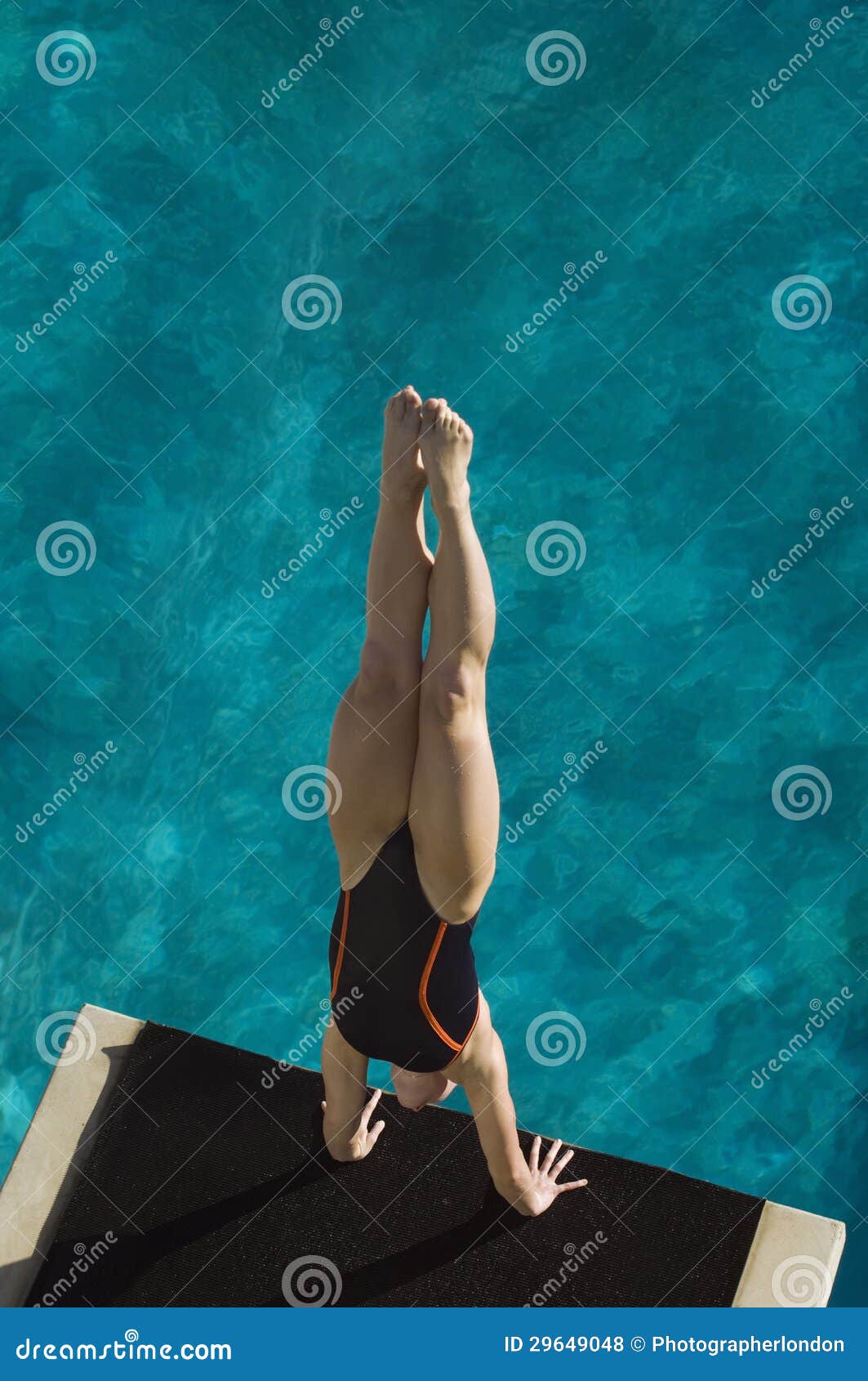 Female Swimmer Diving into the Pool Stock Photo - Image of leisure ...