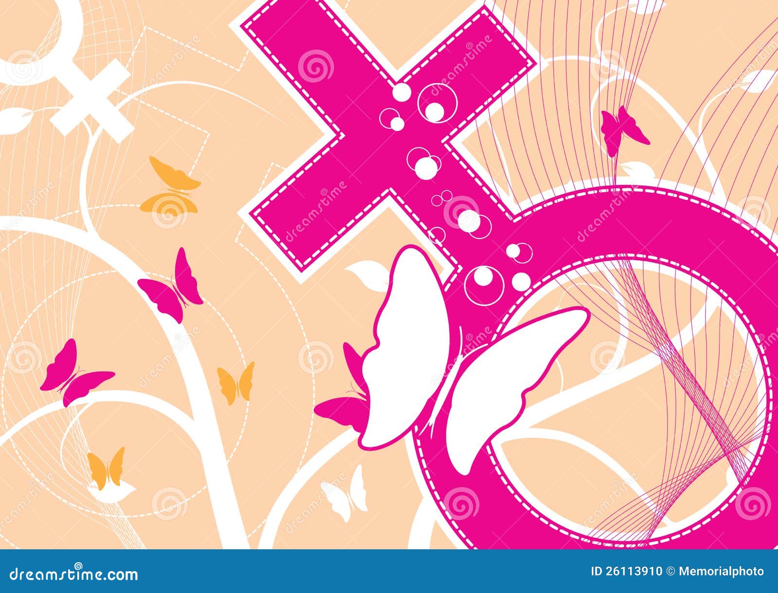 Female symbol background stock vector. Illustration of design - 26113910