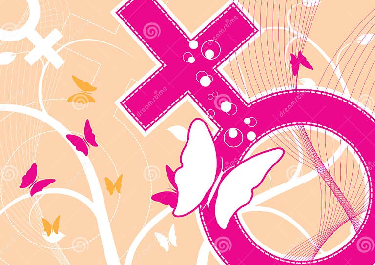 Female symbol background stock vector. Illustration of design - 26113910