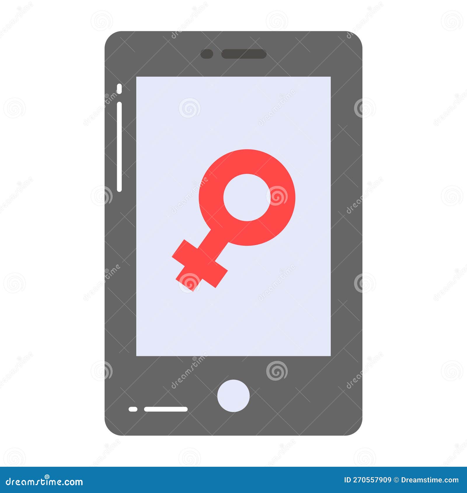 Female Symbol Inside Mobile, Vector Design of Women App Stock Vector ...