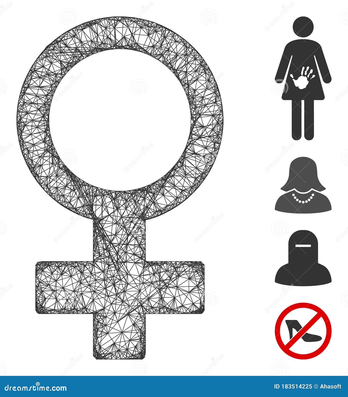 Female Symbol Web Vector Mesh Illustration Stock Illustration ... Female Symbol Web Vector Mesh Illustration Stock Illustration ...