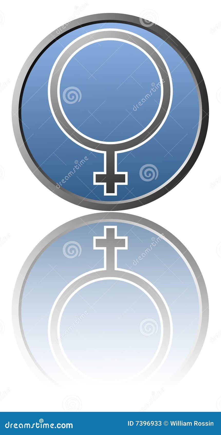 Female Symbol - White Background Stock Vector - Illustration of shadow ...