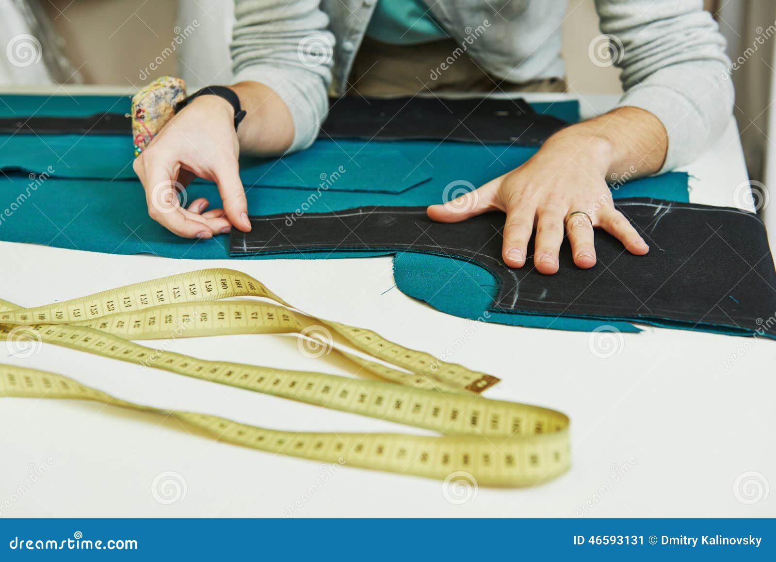 Female Tailor Hands at Work Stock Image - Image of career, garment ...