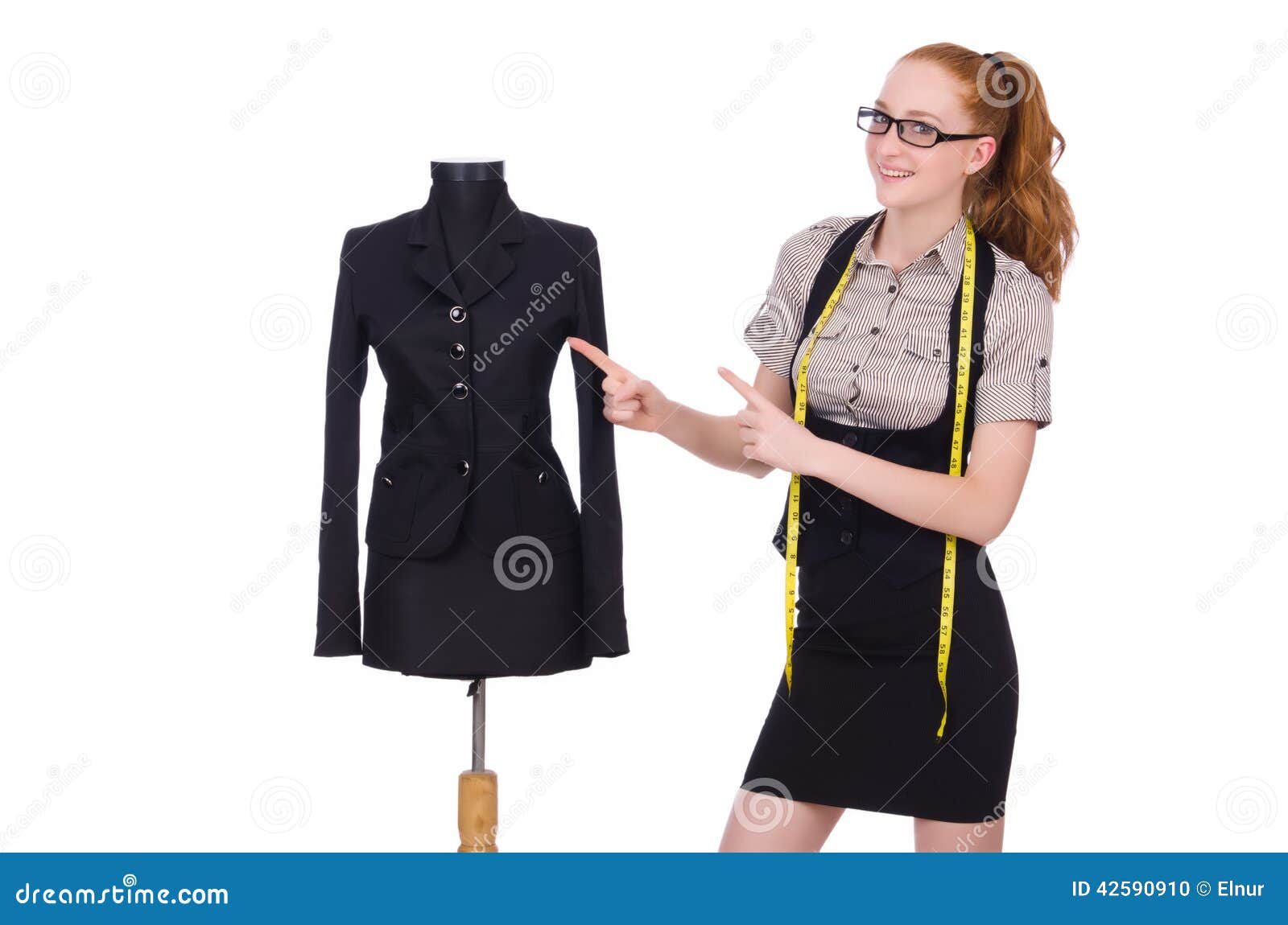 Female tailor stock photo. Image of beauty, dress, dressmaker - 42590910