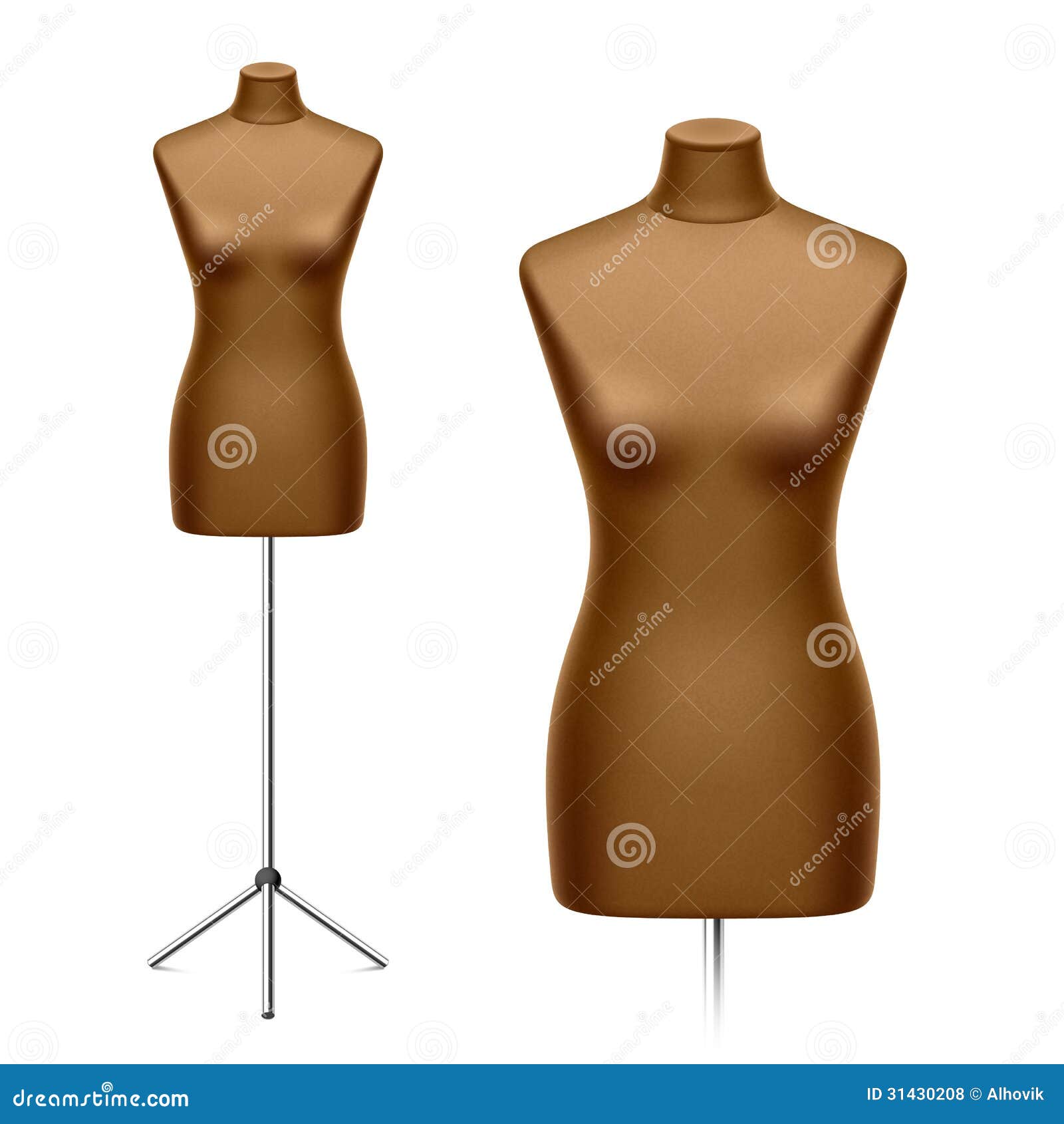 Female Tailors Dummy, Mannequin Stock Vector - Illustration of chest ...