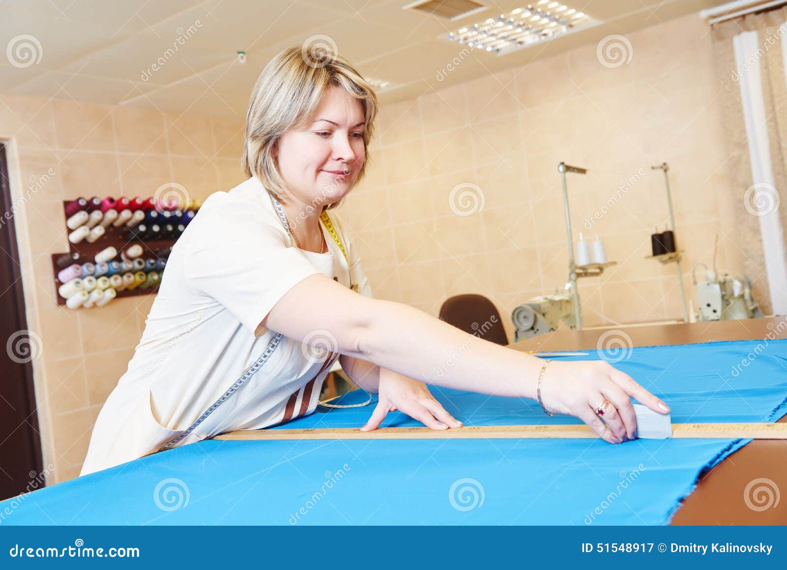 Female tailor at work stock image. Image of employed - 51548917