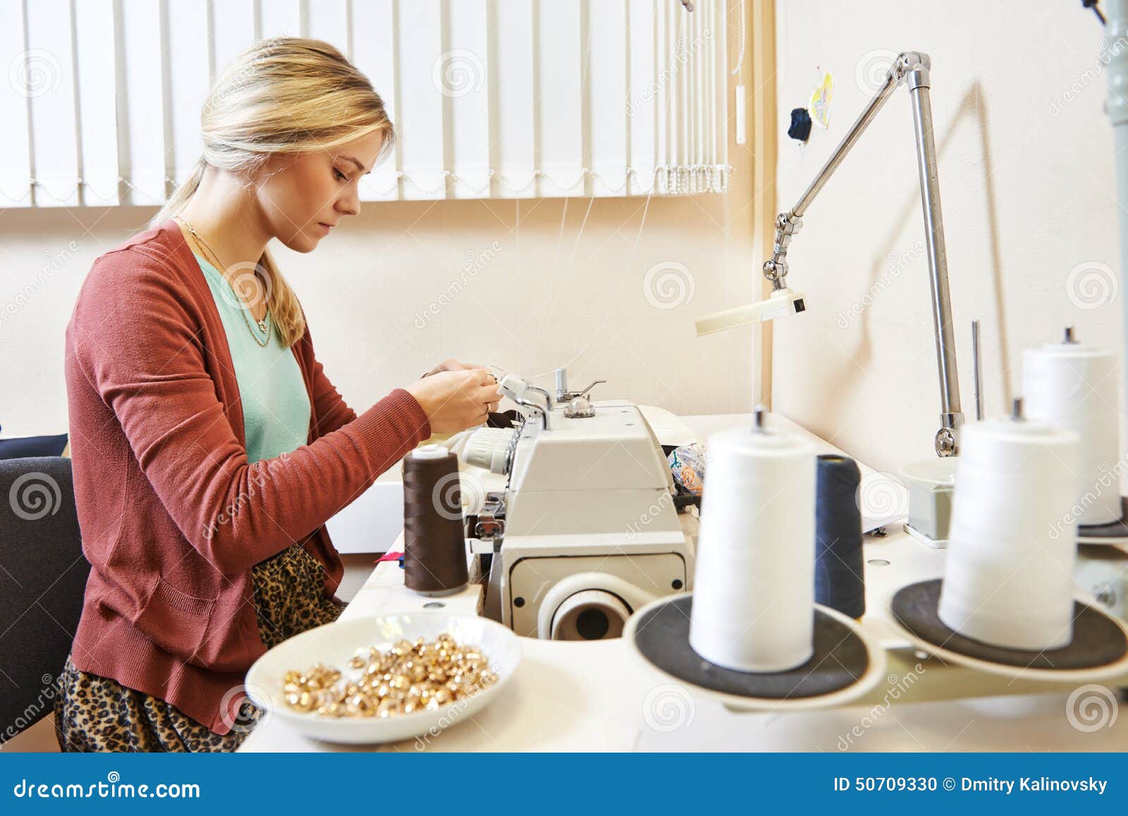 Female tailor at work stock photo. Image of profession - 50709330