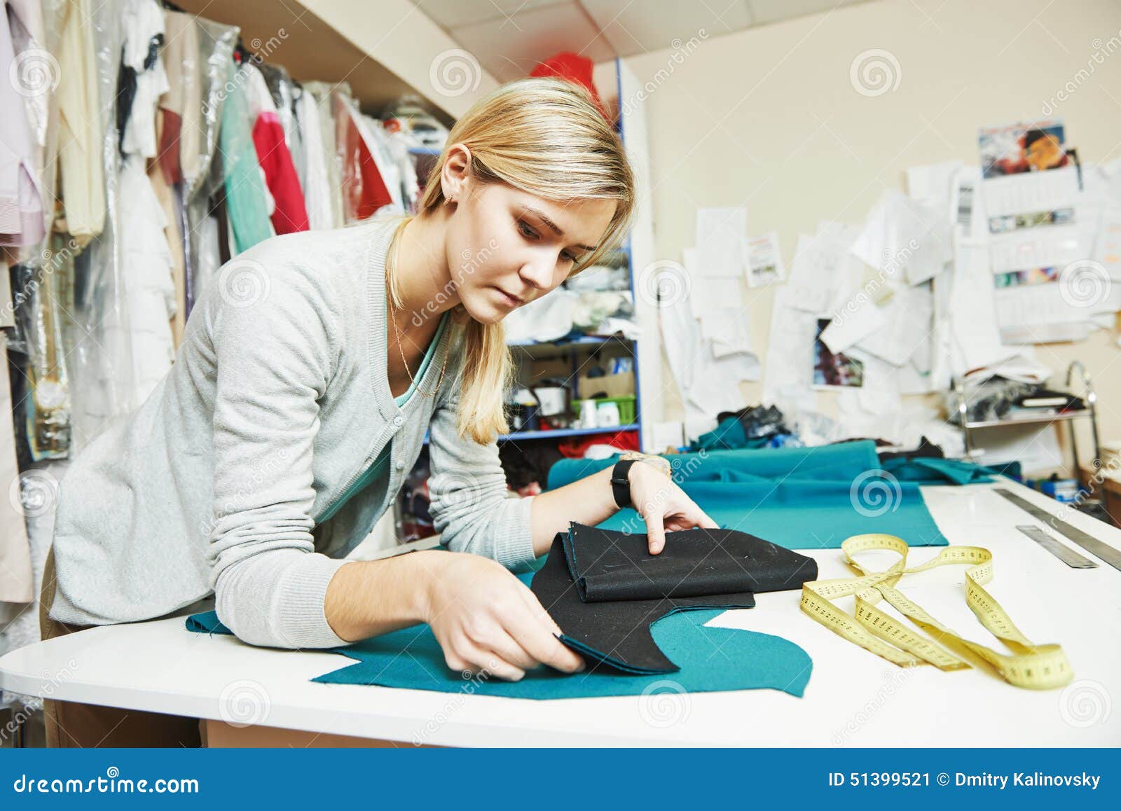Female tailor at work stock image. Image of career, needlecraft - 51399521