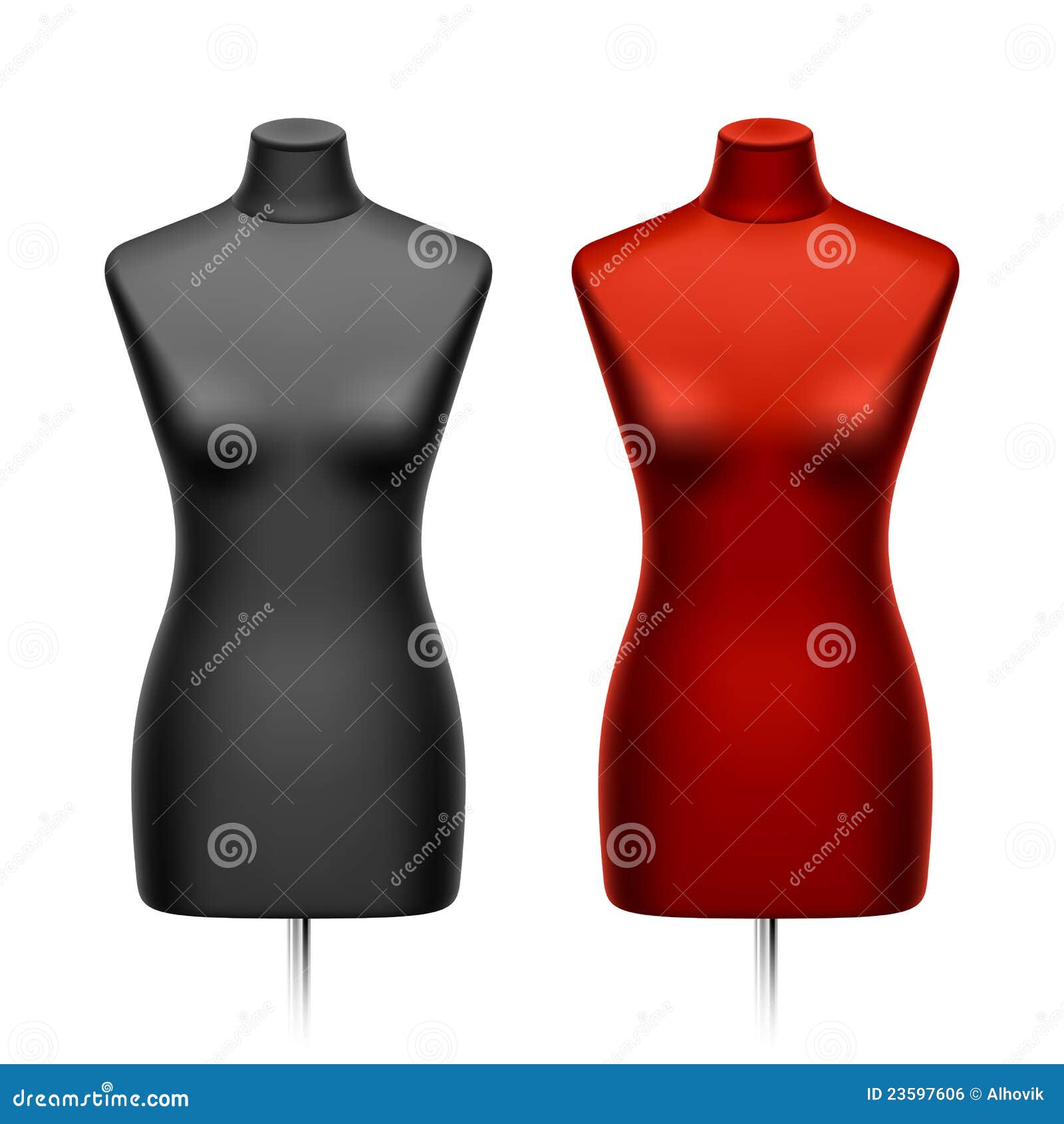 Female Tailors Dummy, Mannequin Stock Vector - Illustration of garment ...