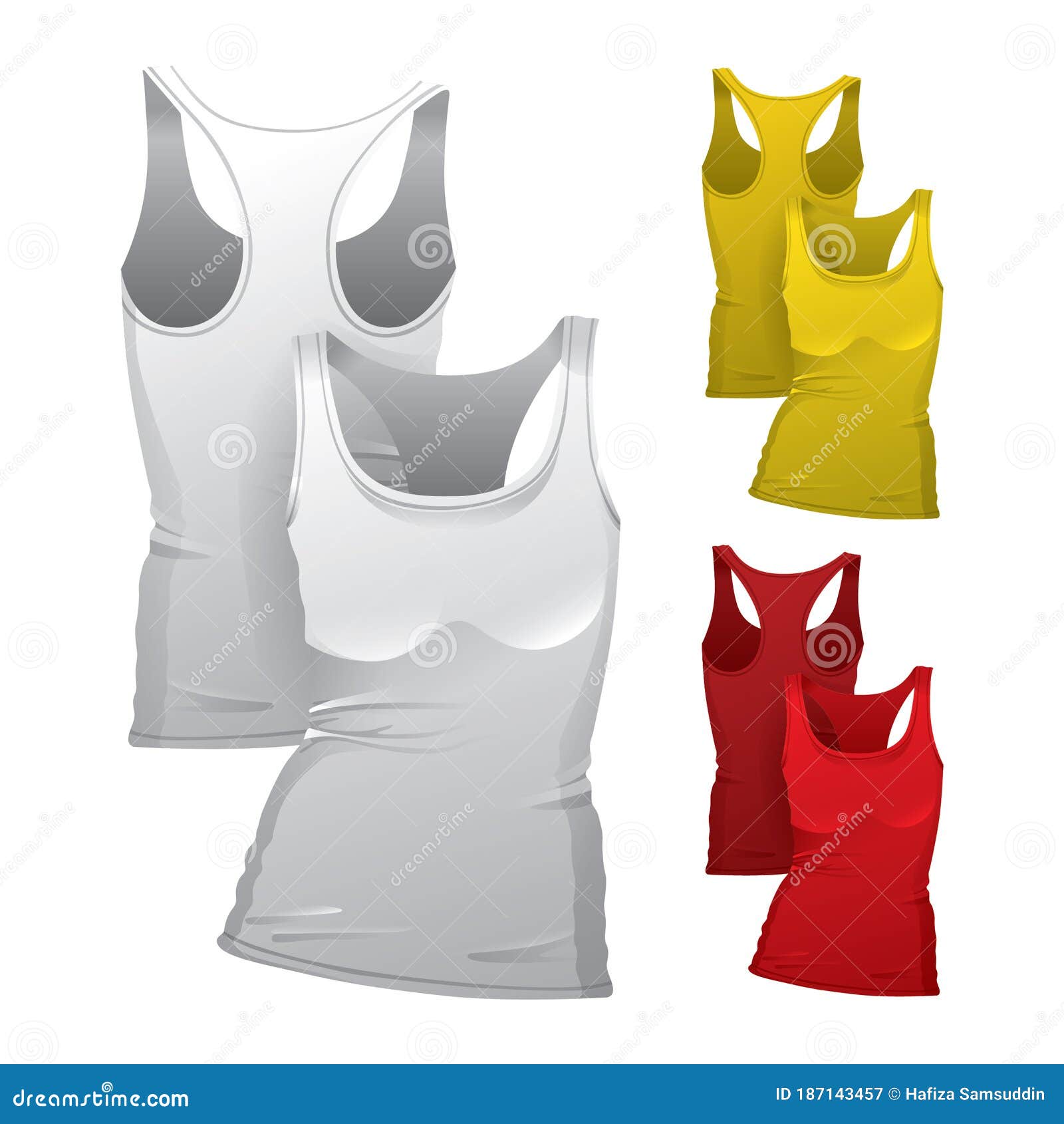 Female Tank Tops. Vector Illustration Decorative Design Stock Vector ...