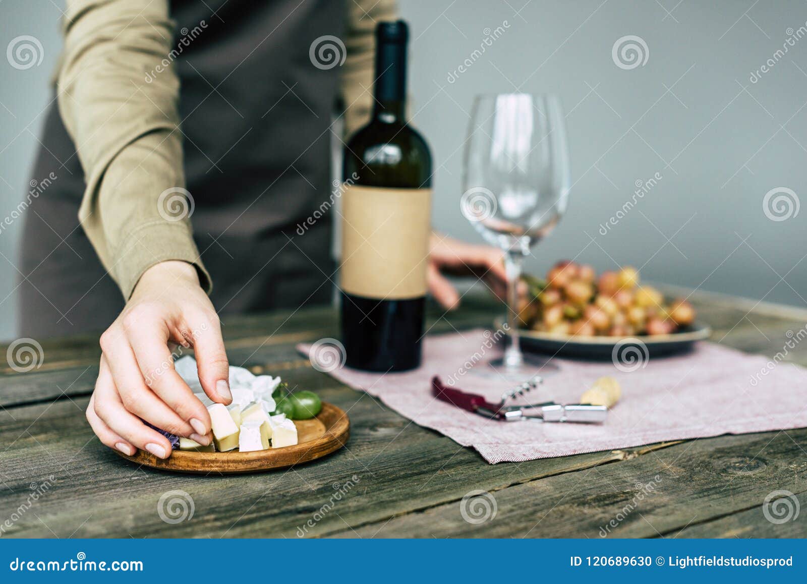 Female Taster Taking Piece of Stock Photo - Image of people, female ...