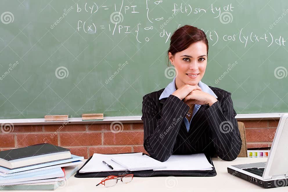 Female teacher stock photo. Image of computer, desk, cute - 9707750