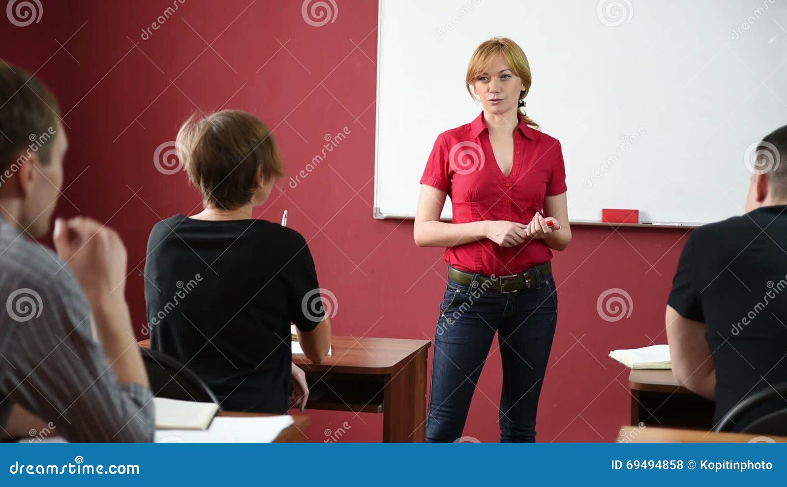 Female Teacher Giving a Lecture at the University Stock Footage - Video ...