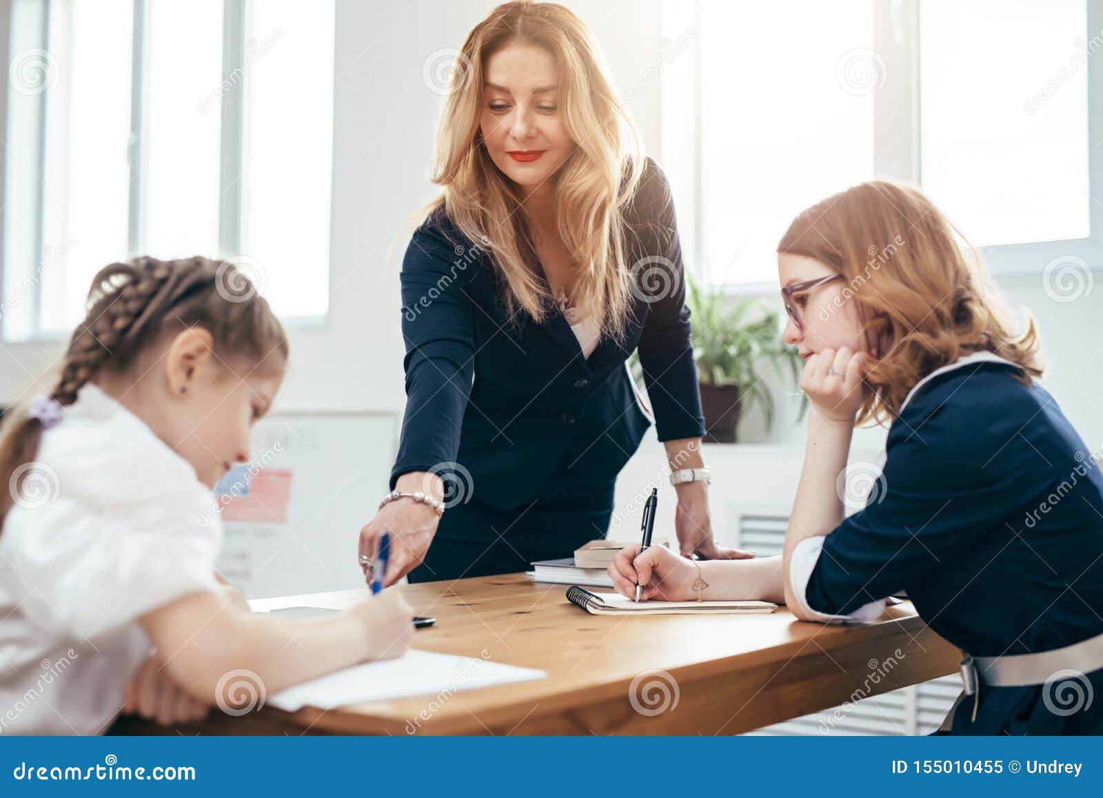 Female Teacher Pupils School Lesson In Classroom. Royalty-Free Stock ... Female Teacher Pupils School Lesson In Classroom. Royalty-Free Stock ...