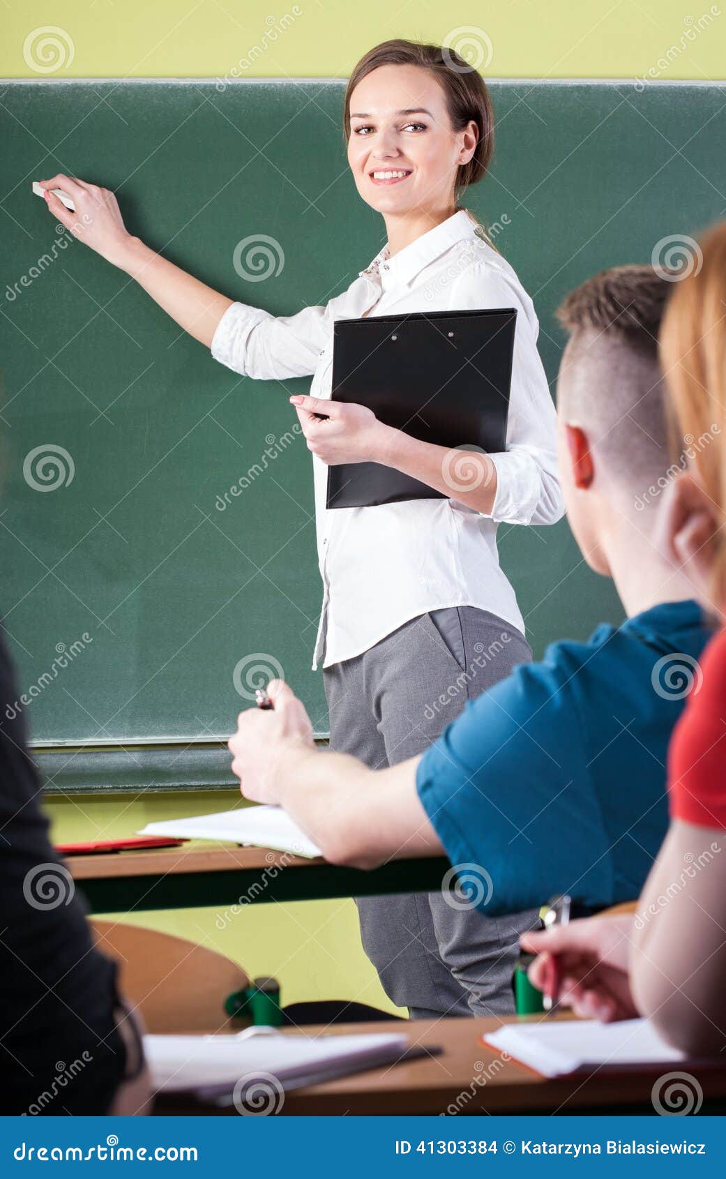 Female teacher during work stock photo. Image of learning - 41303384