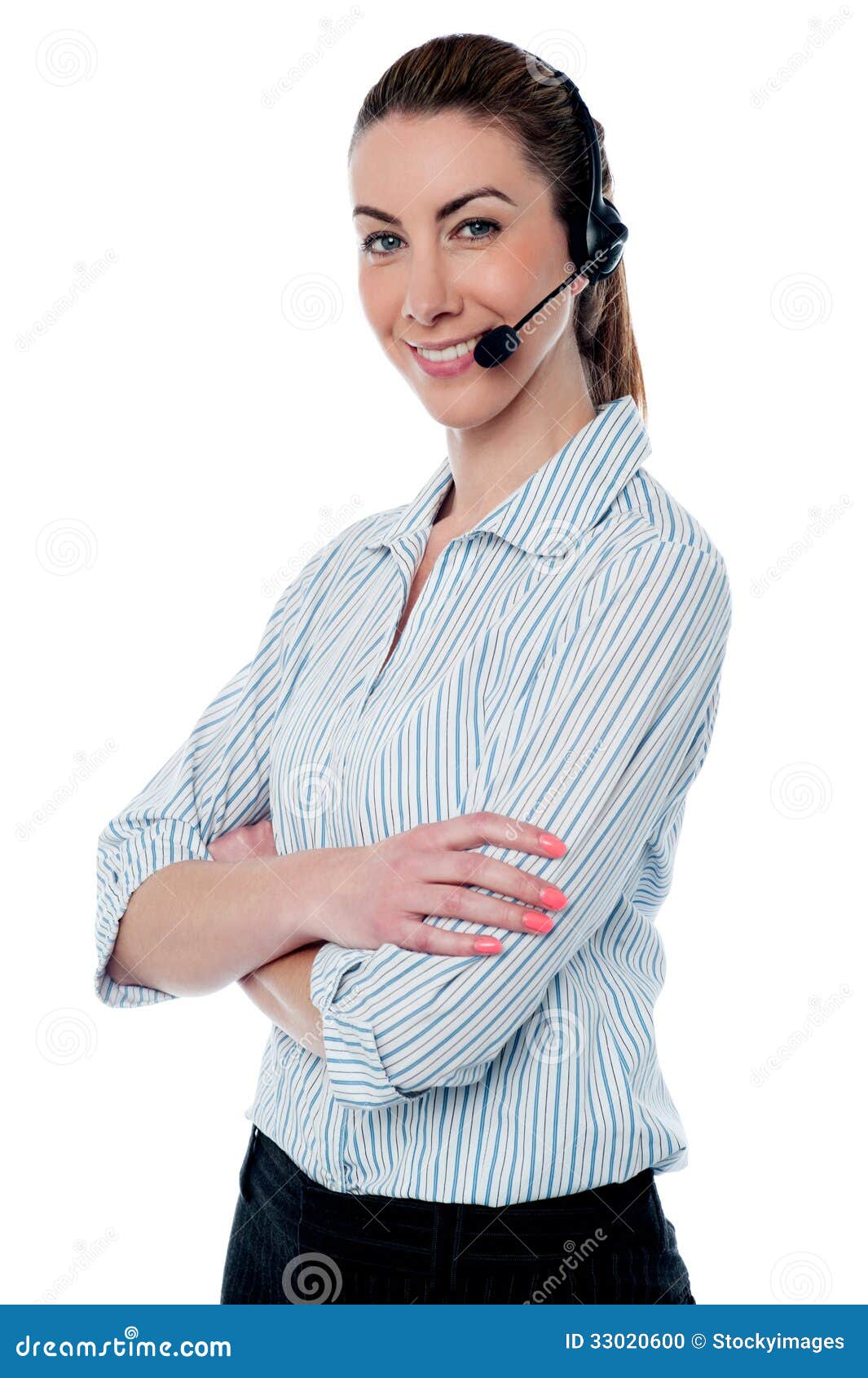 Female Tech Support Executive Stock Photo - Image of desk, calls: 33020600