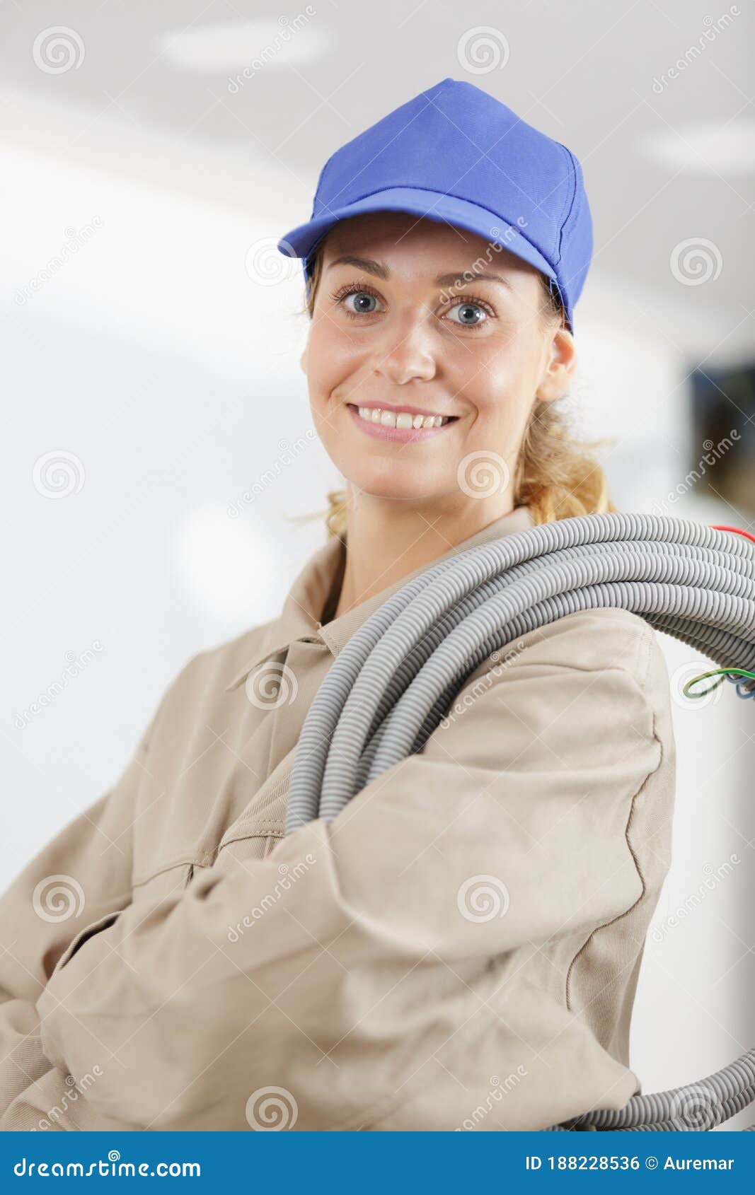 Female Technician Looking at Camera Stock Photo - Image of profession ...