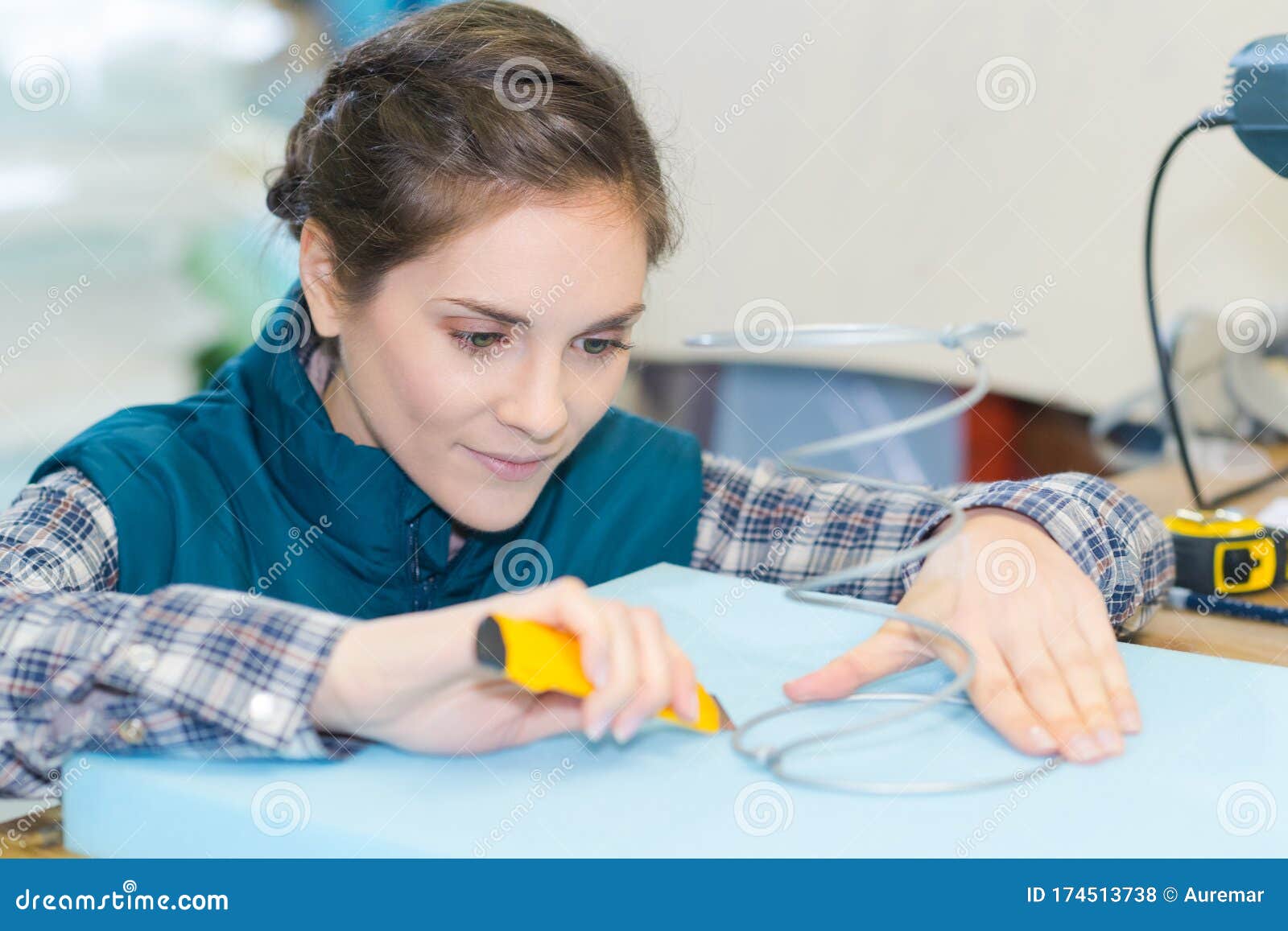 Female Technician with Tools Stock Photo - Image of multimeter ...