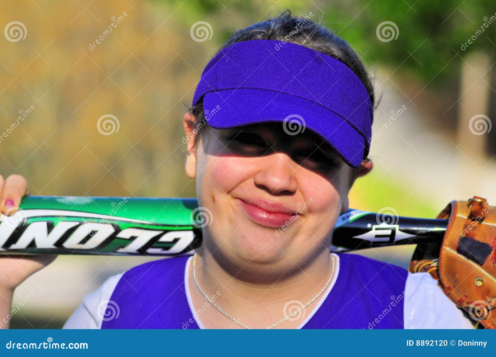 Female teen ballplayer stock photo. Image of child, batter - 8892120