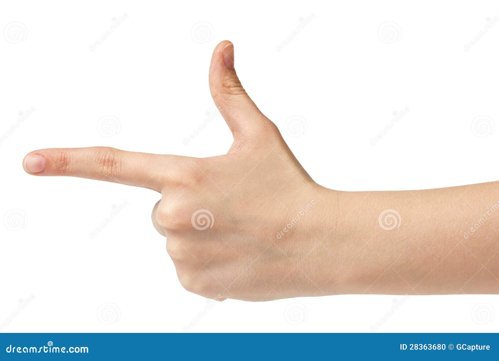 Female Teen Hand Show Direction Stock Photo - Image of angle, showing ...