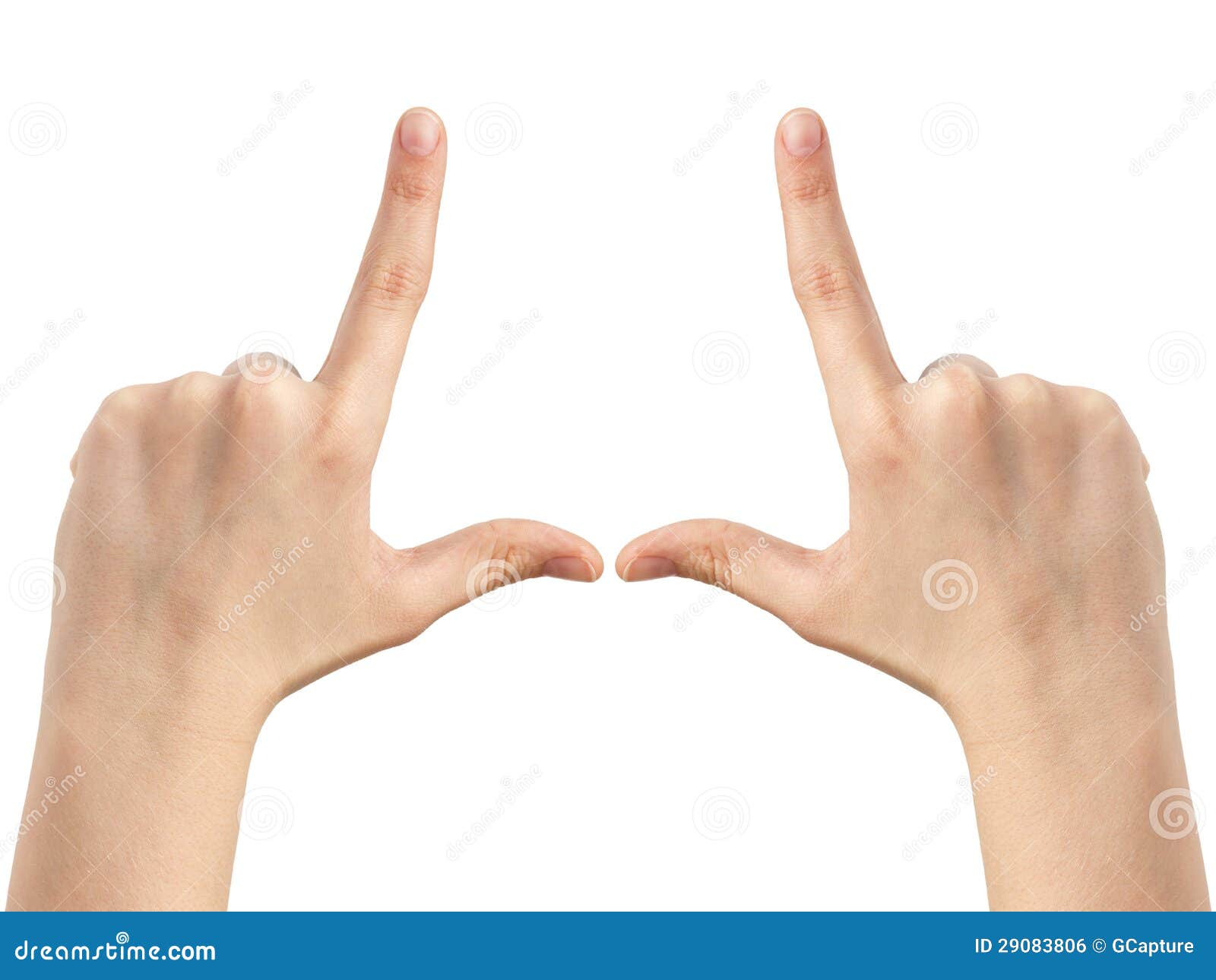 Female Teen Hands Show Frame Stock Photo - Image of design, angle: 29083806