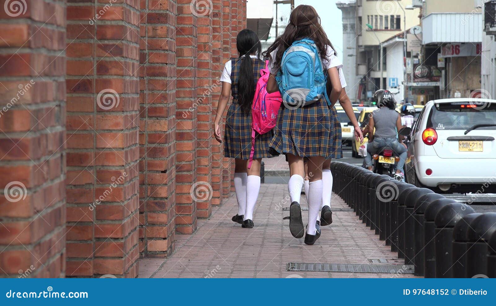 Female Teen Students Late for School Editorial Photography - Image of ...