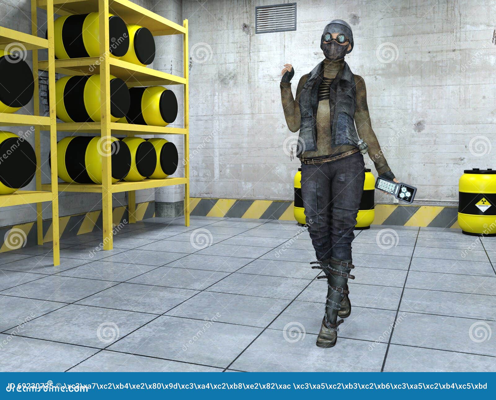 Female terrorist stock illustration. Illustration of place - 69230735