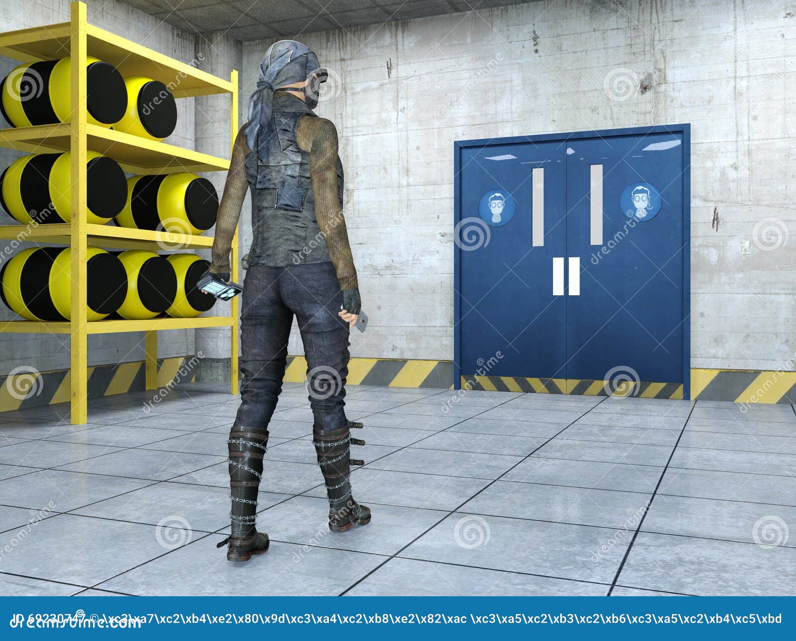 Female terrorist stock illustration. Illustration of fight - 69230747