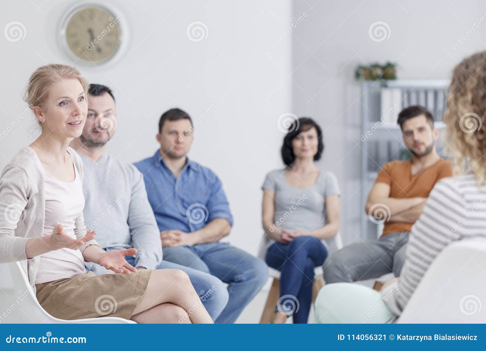 Therapist Discussing Problems Stock Image - Image of patients ...