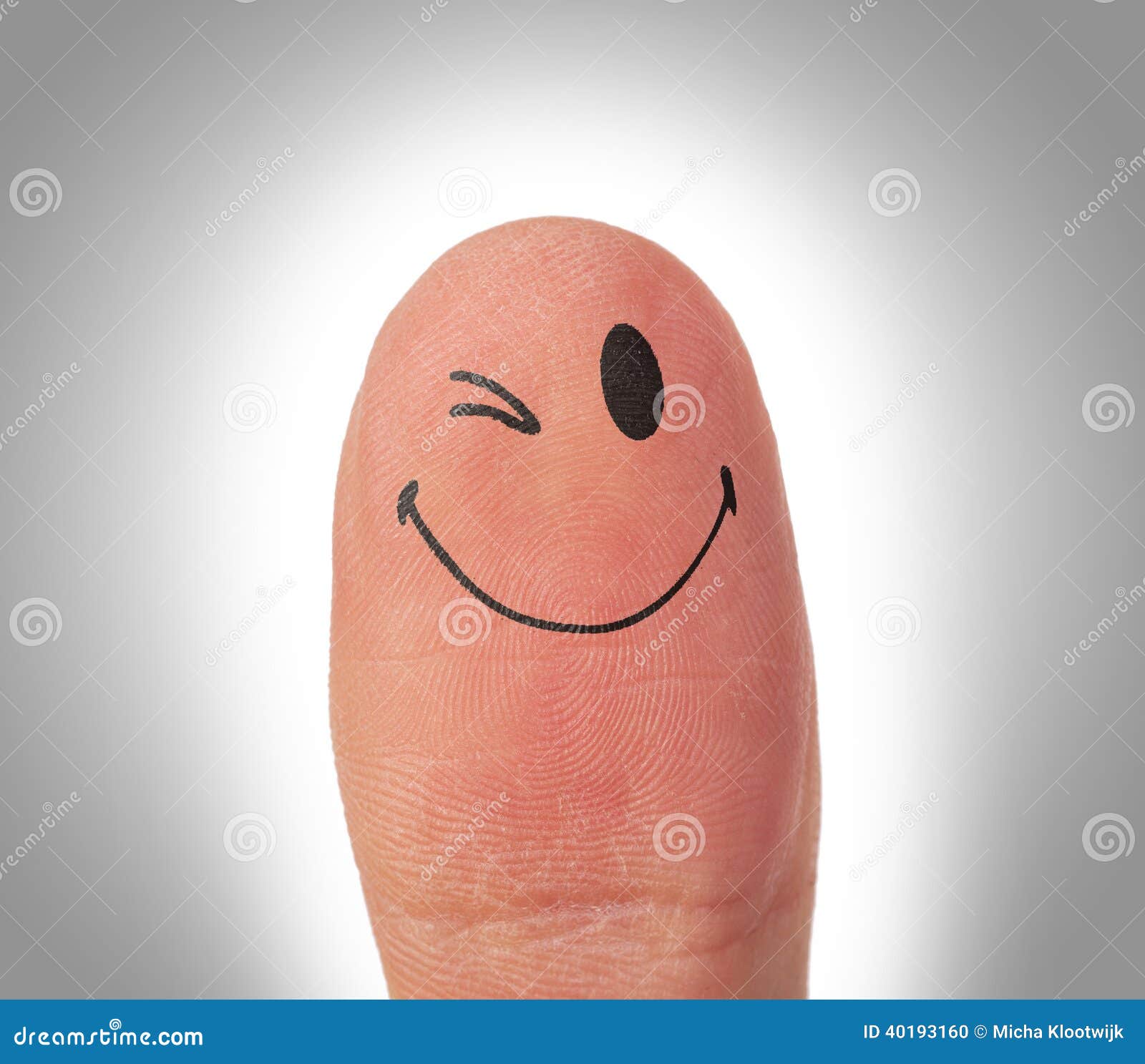 Female Thumbs with Smile Face on the Finger Stock Photo - Image of ...