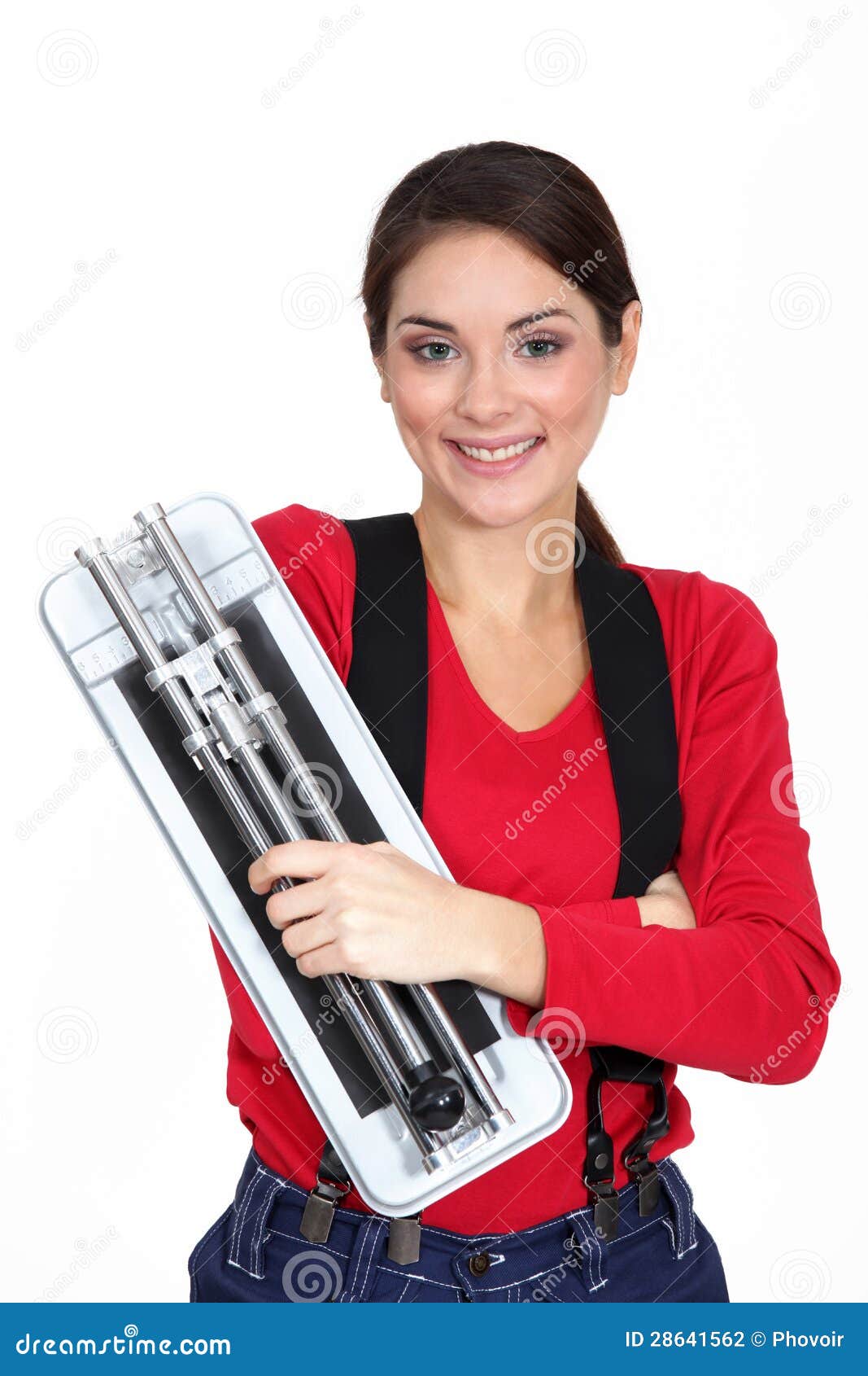 A female tiler. stock photo. Image of modern, manual - 28641562