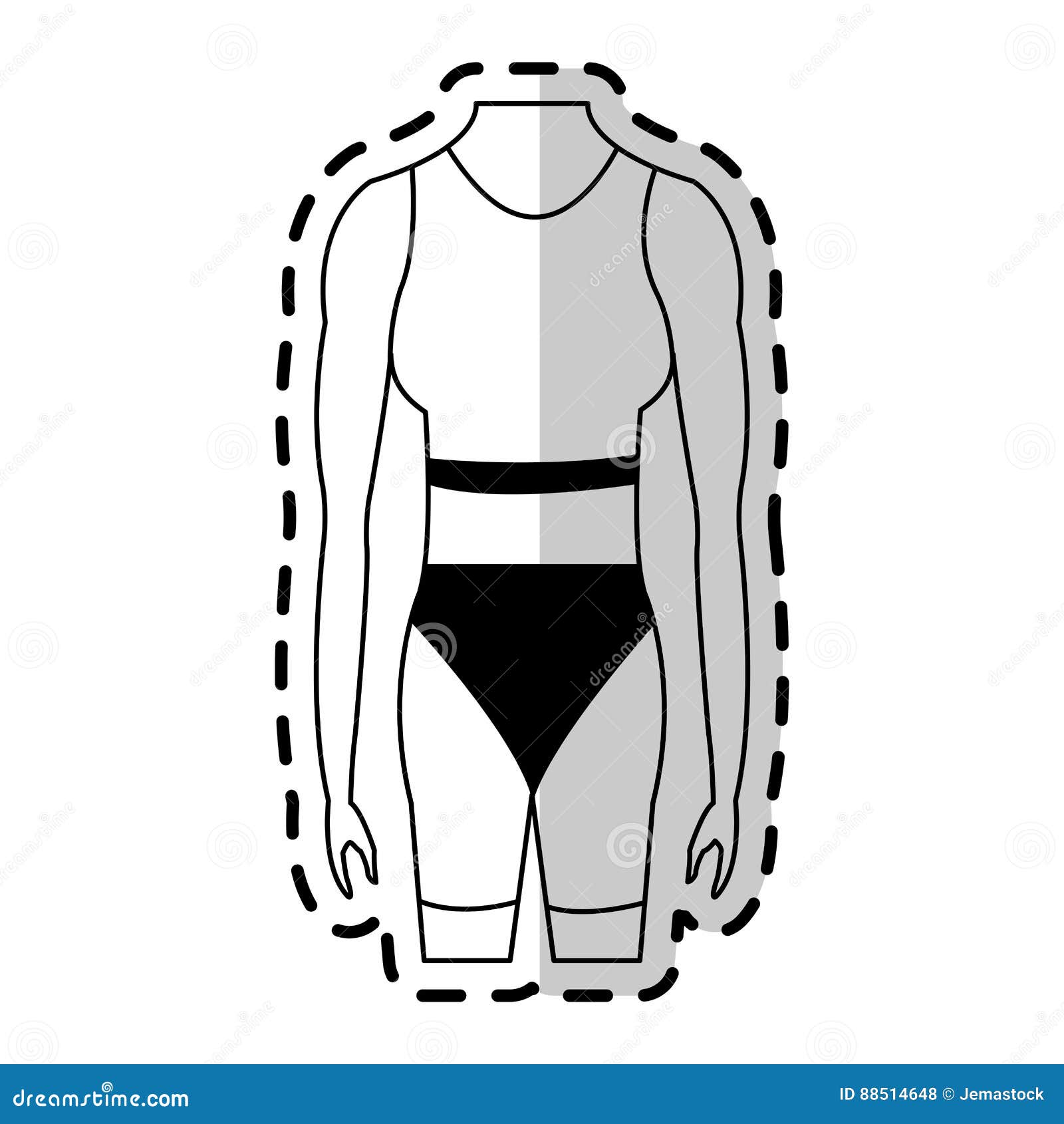 Female Torso Fit Body Icon Image Stock Illustration - Illustration of ...