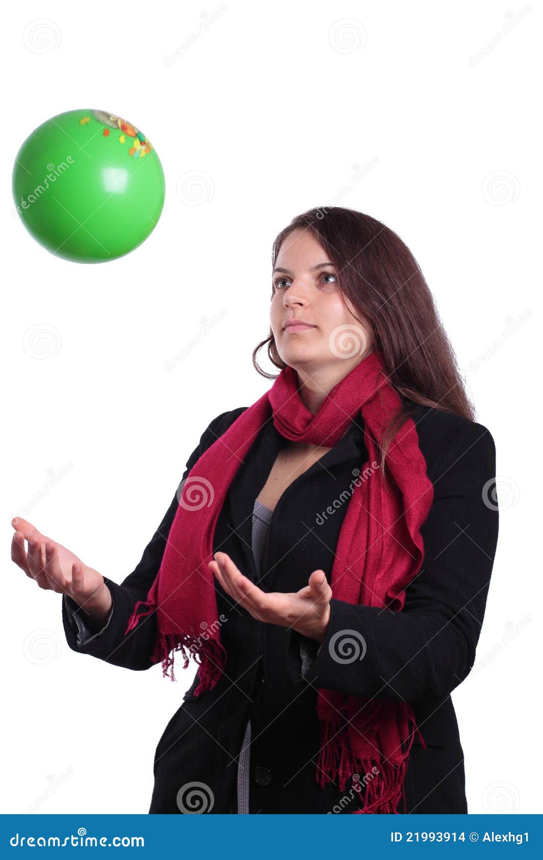 Female tossing a ball stock photo. Image of white, female - 21993914