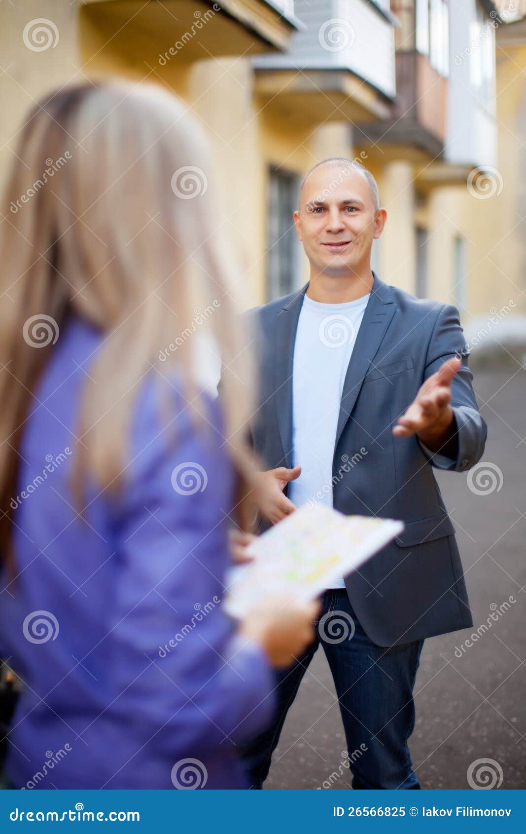 Female Tourist Asks for Directions Stock Image - Image of navigation ...