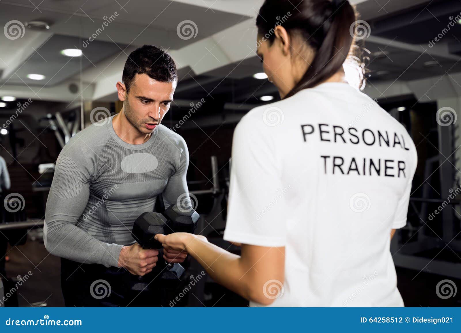 Female Trainer Doing Workout with Her Client Stock Photo - Image of ...