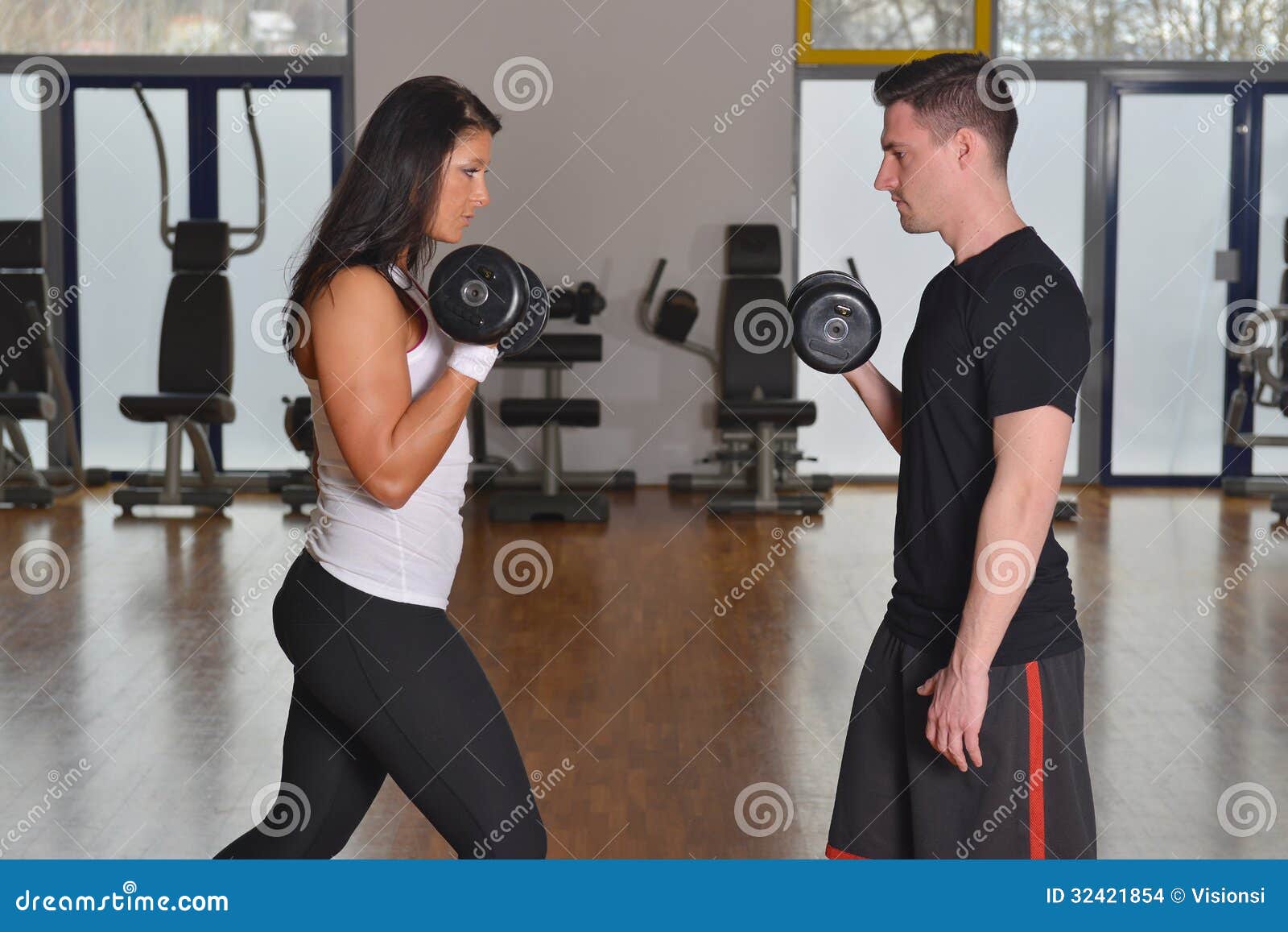 Female Trainer Working with Her Trainee Stock Photo - Image of healthy ...