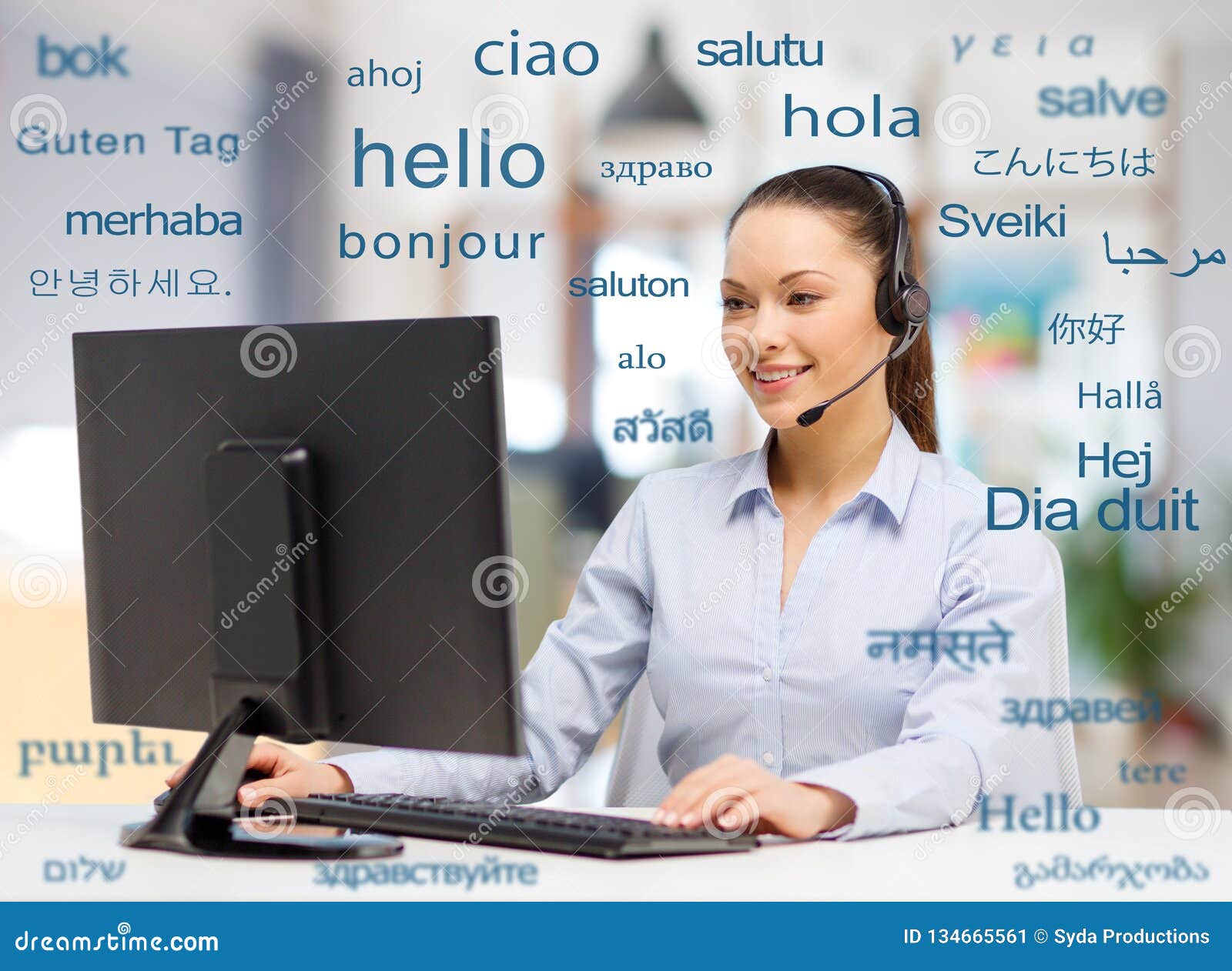 Female Translator Over Words in Foreign Languages Stock Image - Image ... Female Translator Over Words in Foreign Languages Stock Image - Image ...