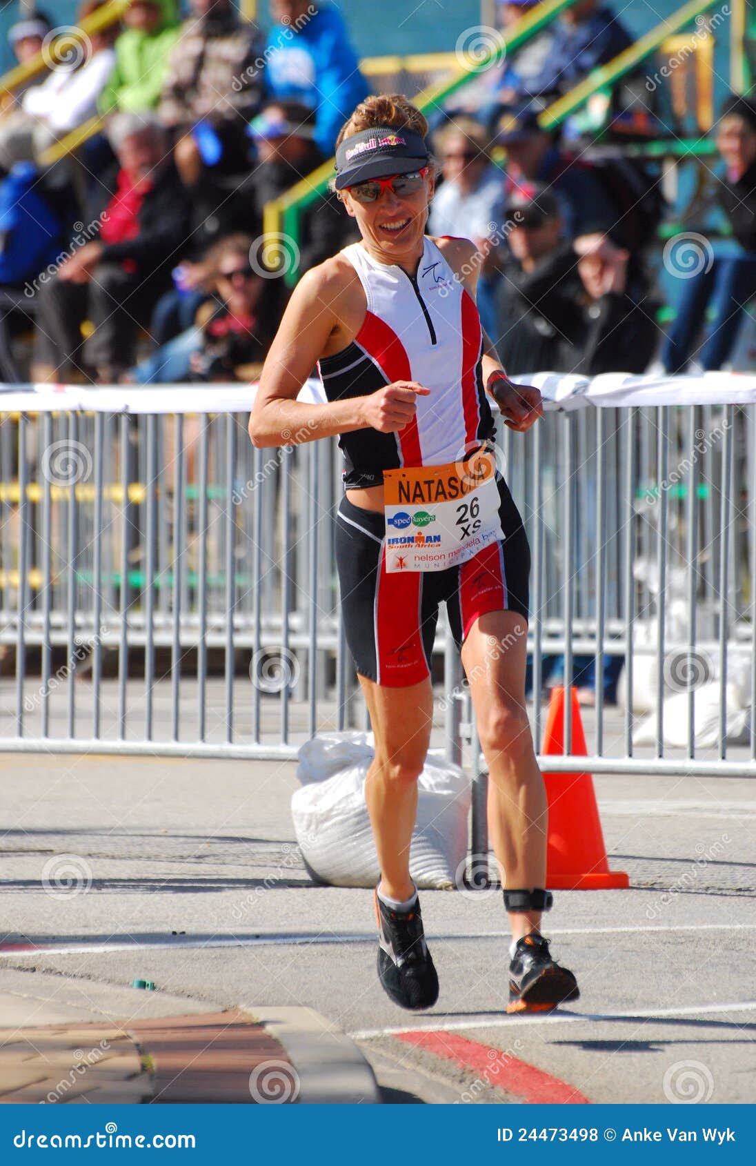 Female triathlete running editorial stock photo. Image of triathlon ...