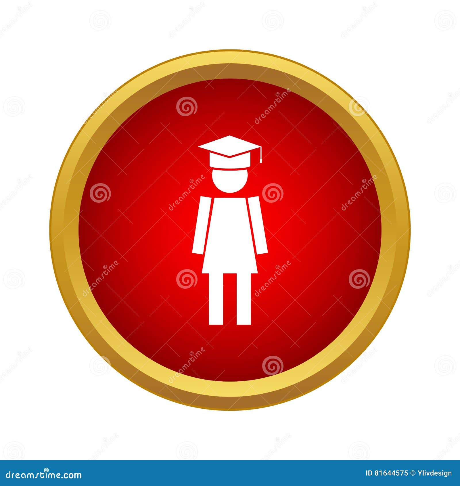 Female University Student Icon, Simple Style Stock Vector ...