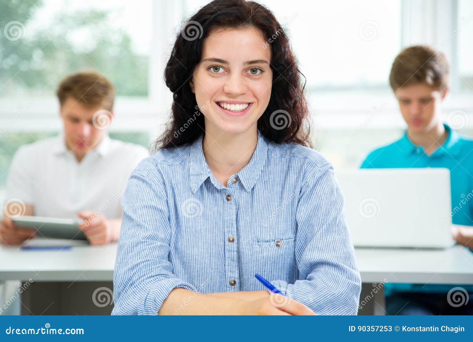 Female University Student Portrait Stock Image - Image of beautiful ...