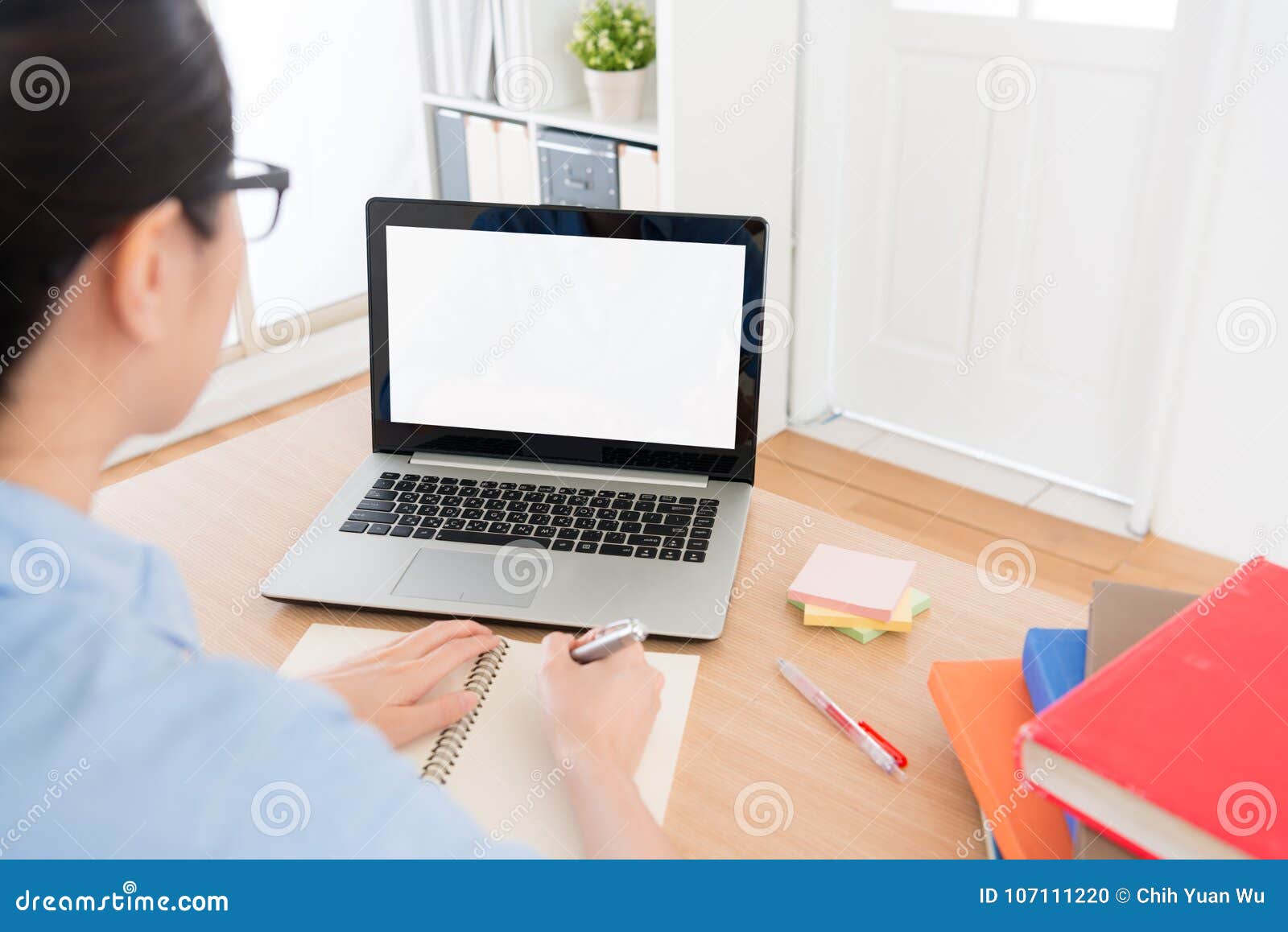 Female University Student Using Mobile Laptop Stock Photo - Image of ...