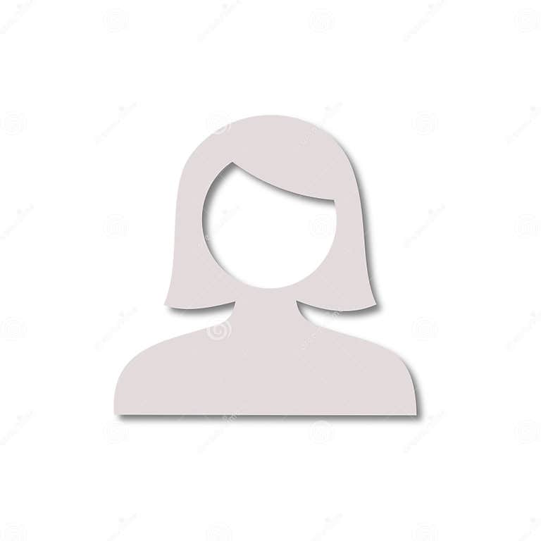 Female user avatar icon stock vector. Illustration of comment - 104981693