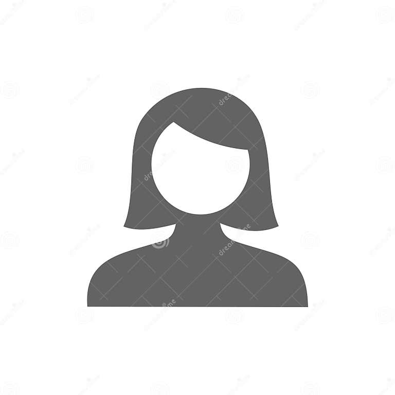 Female user avatar icon stock vector. Illustration of icon - 104981826
