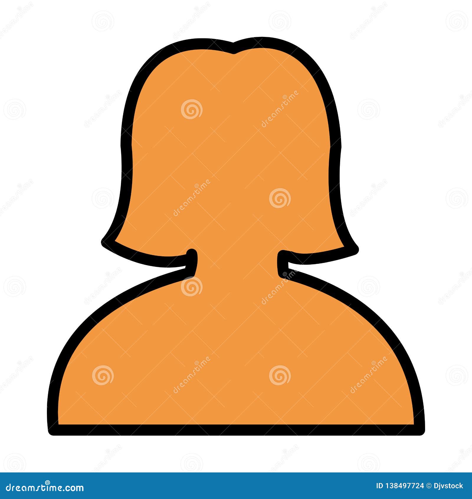 Female User Avatar Isolated Icon Stock Vector - Illustration of ...