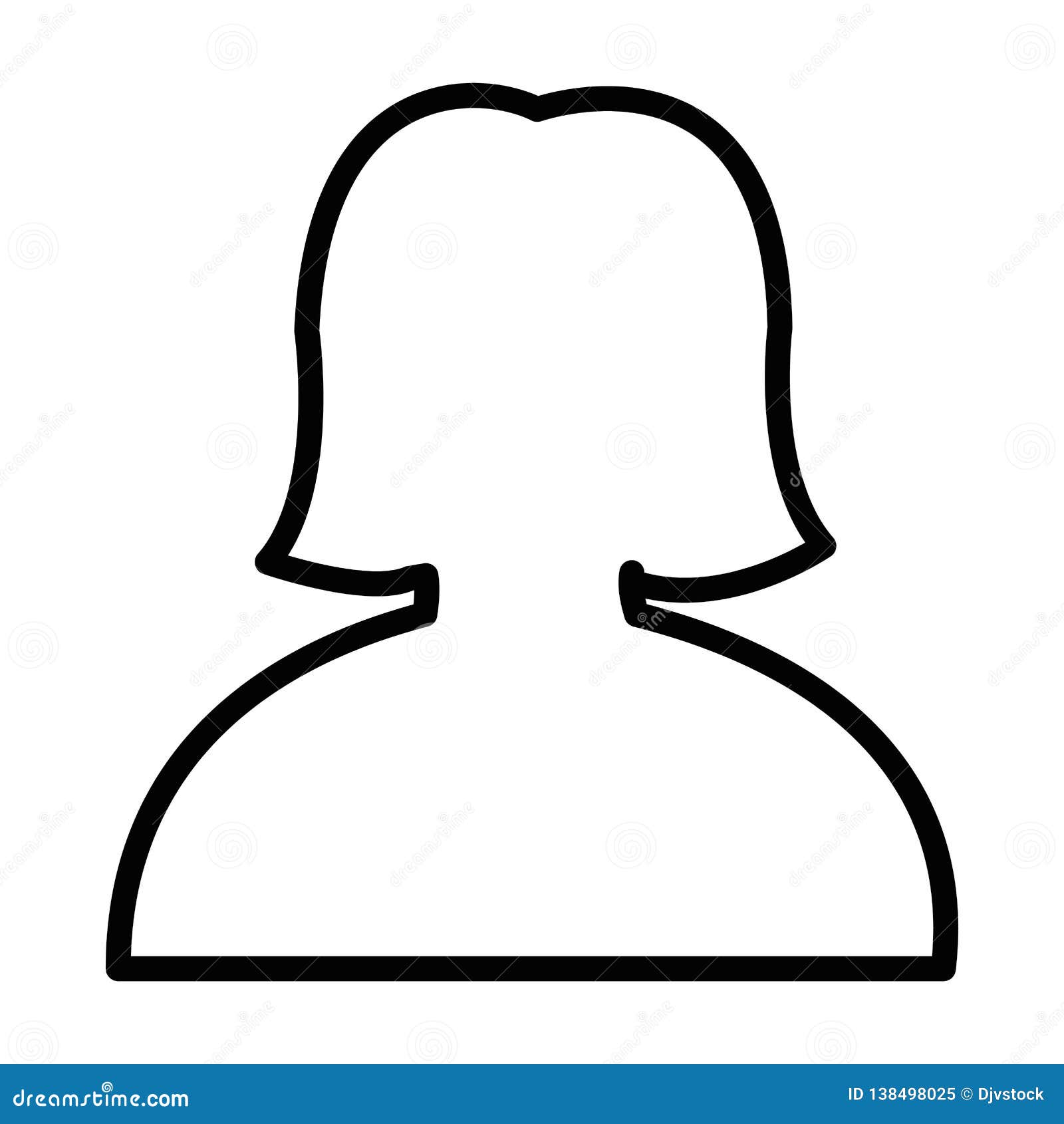 Female User Avatar Isolated Icon Stock Vector - Illustration of ...