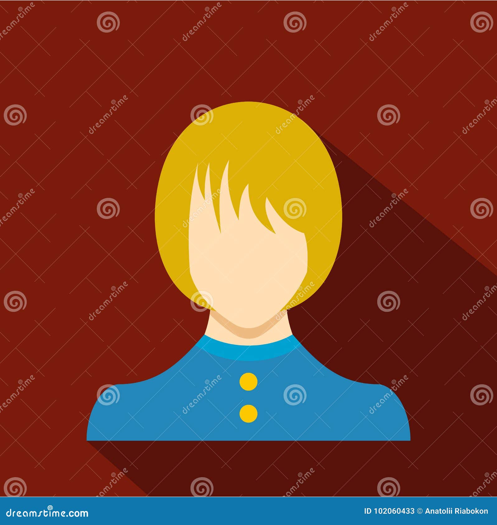 Female User Icon Vector Flat Stock Vector - Illustration of business ...