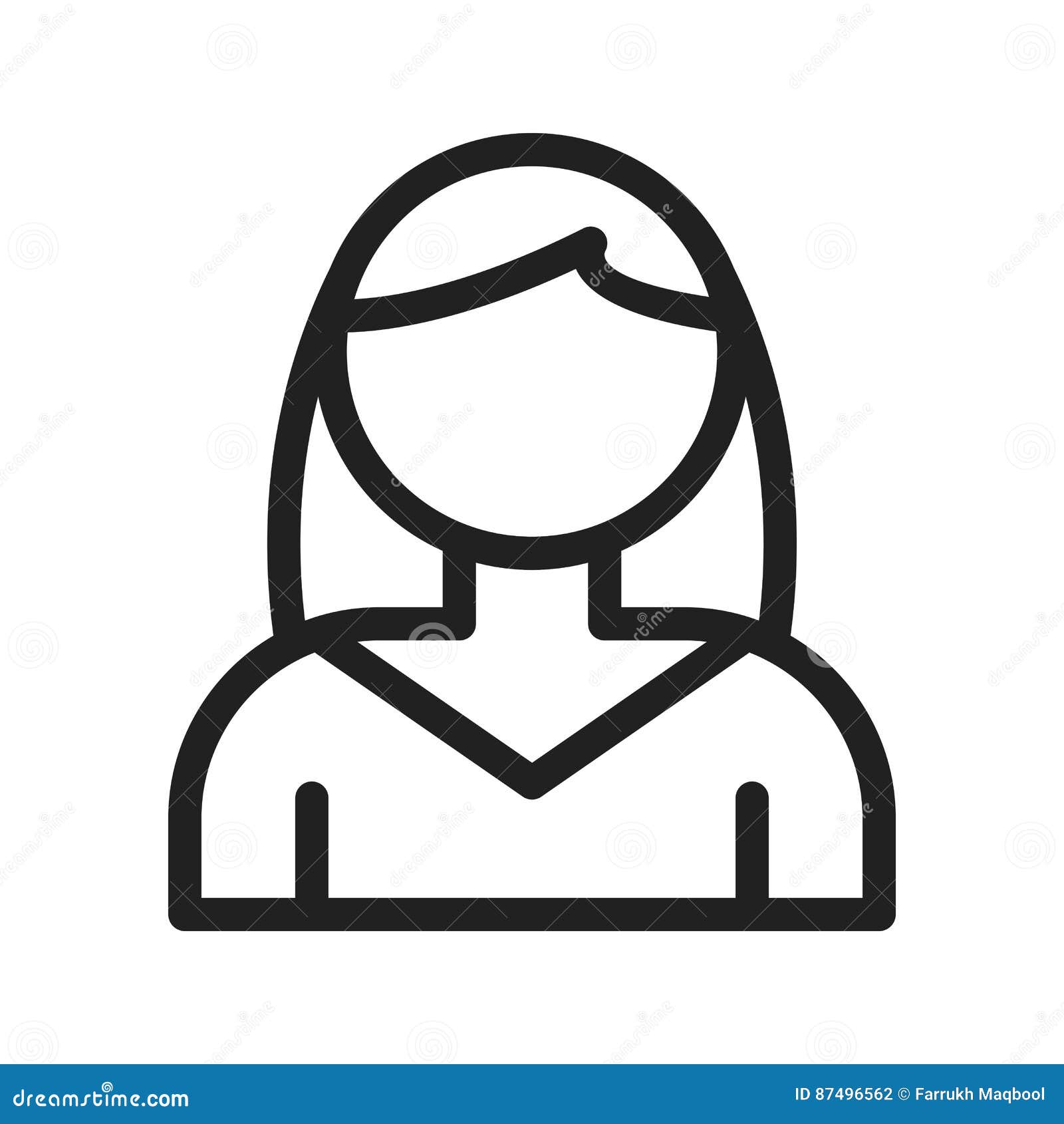 Female User stock vector. Illustration of interface, support - 87496562